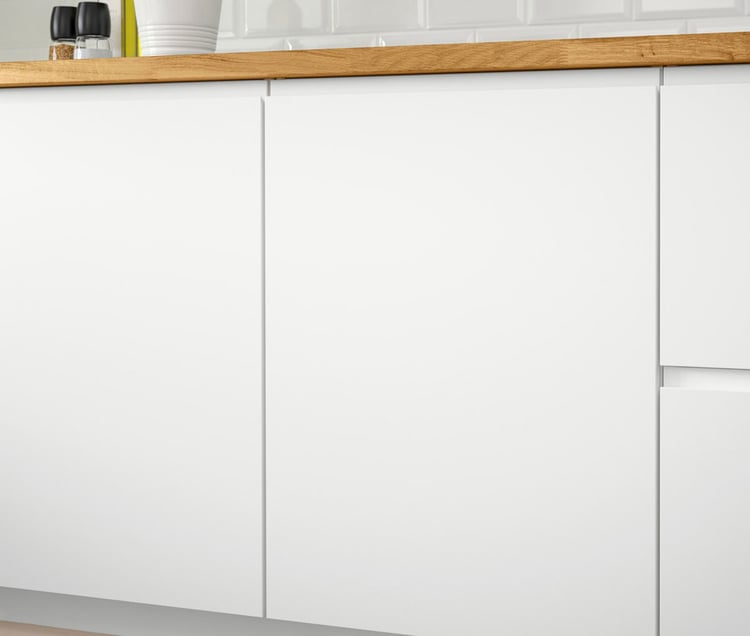 Matt White Kitchen With Integrated Handles - METOD - IKEA