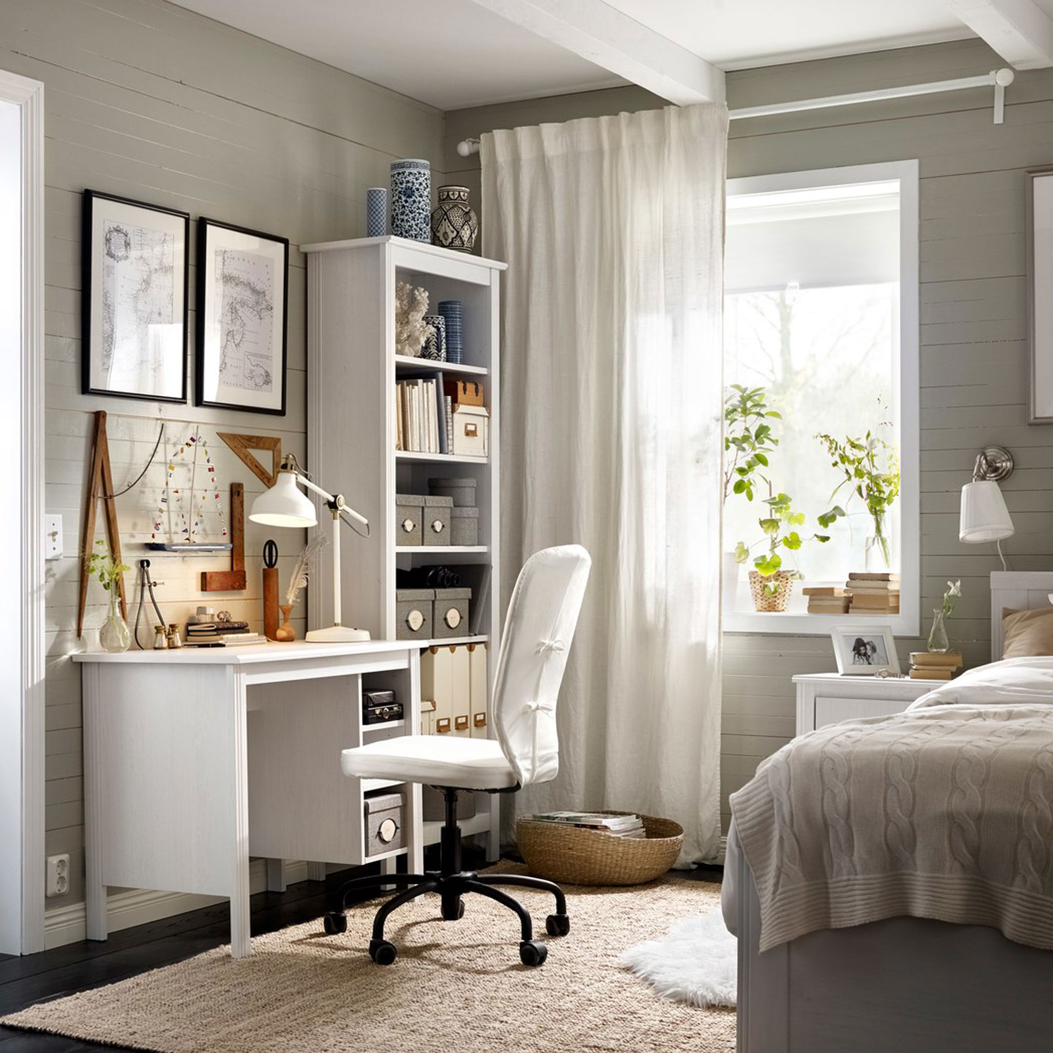 A bedroom with space for hobbies - IKEA