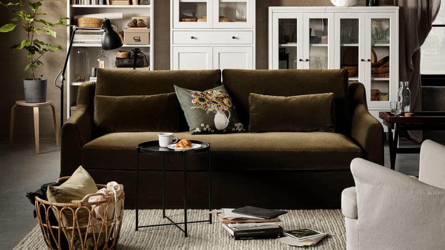A warm and inviting living room inspired by nature - IKEA