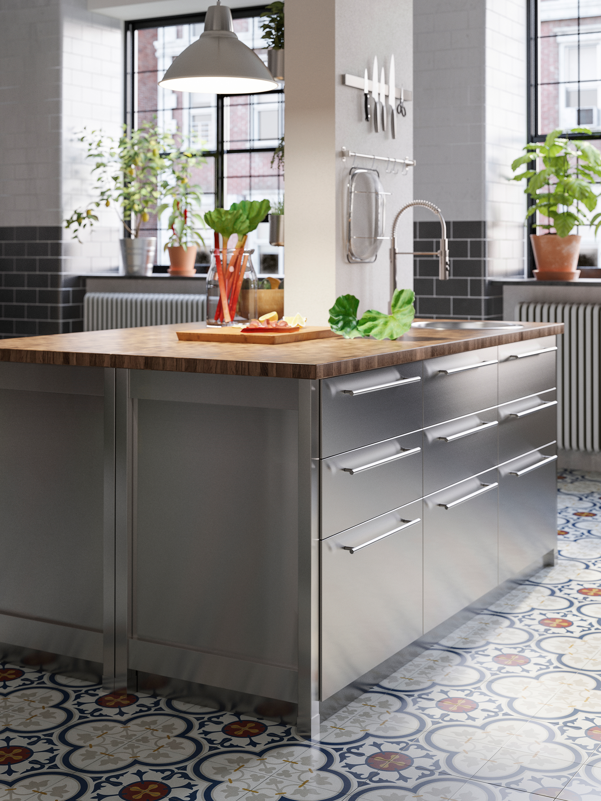 Indusztriális VÅRSTA konyha profi éttermek stílusában - IKEA