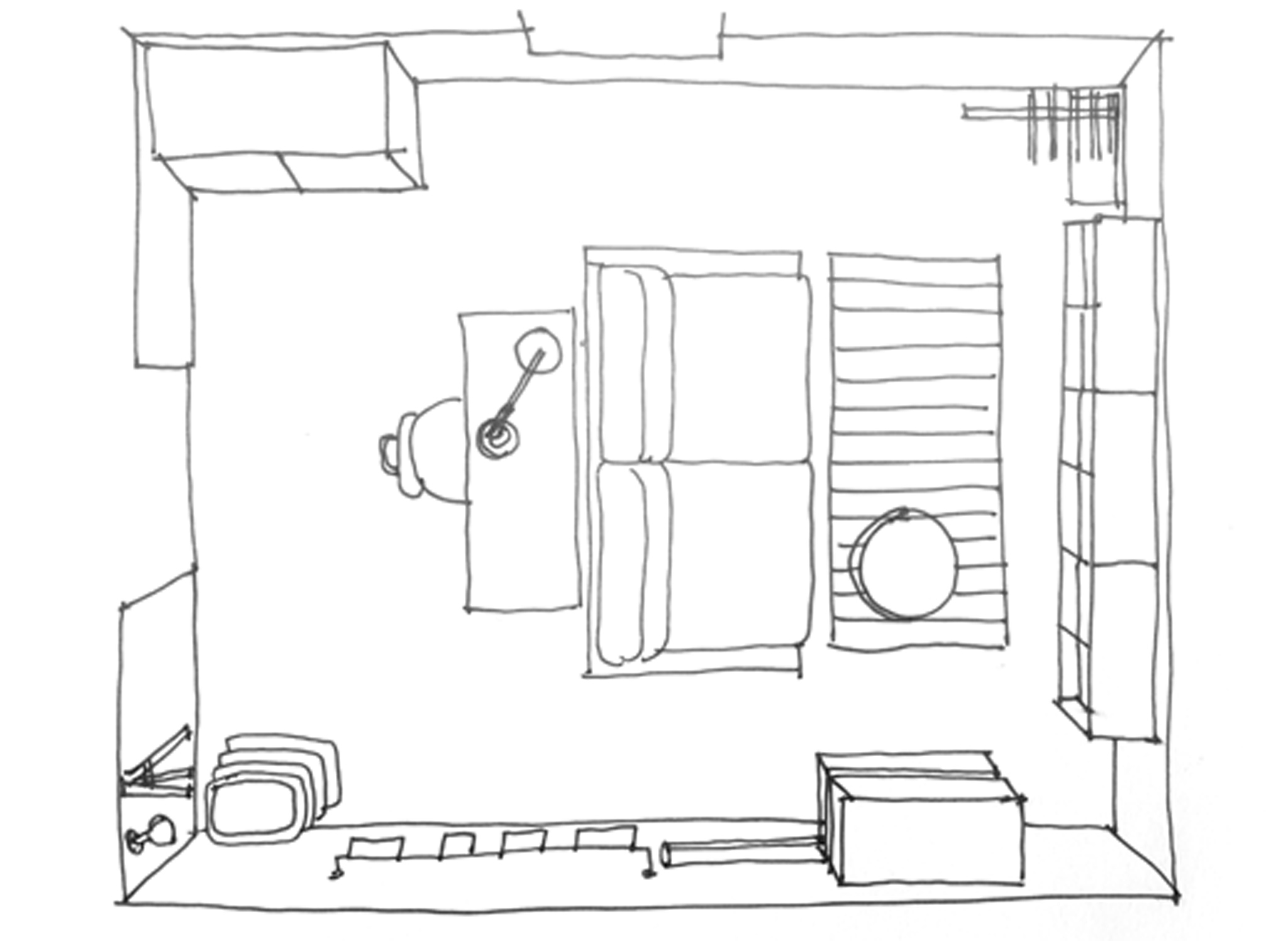 Create a simple guest/lounge/office space - IKEA
