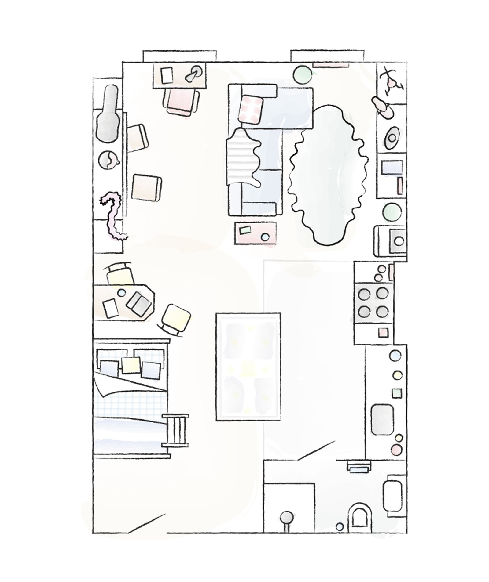 A makeover for a multifunctional one-room home - IKEA