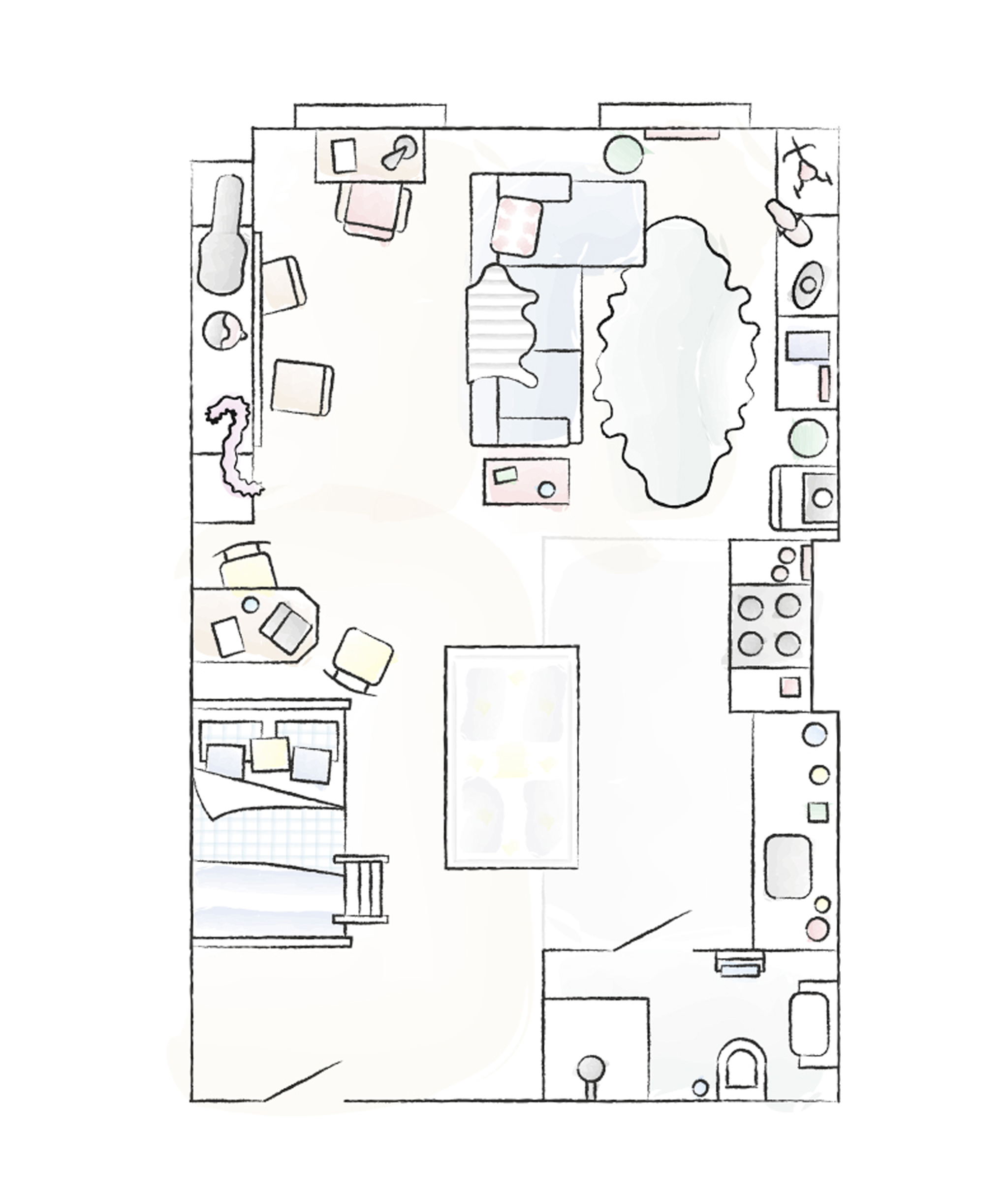 A makeover for a multifunctional one-room home - IKEA