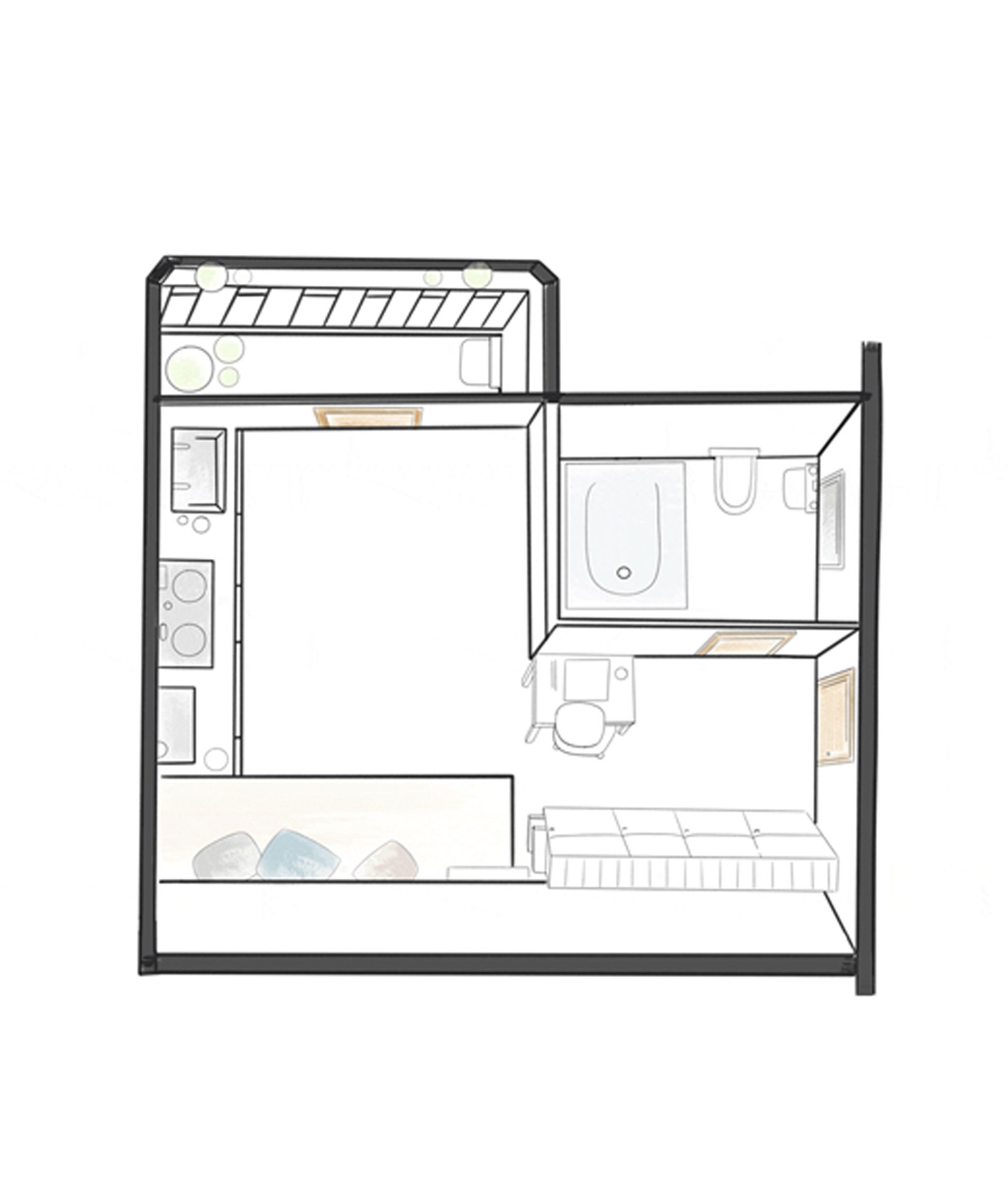 Small studio apartment designs just 12m² in size - IKEA