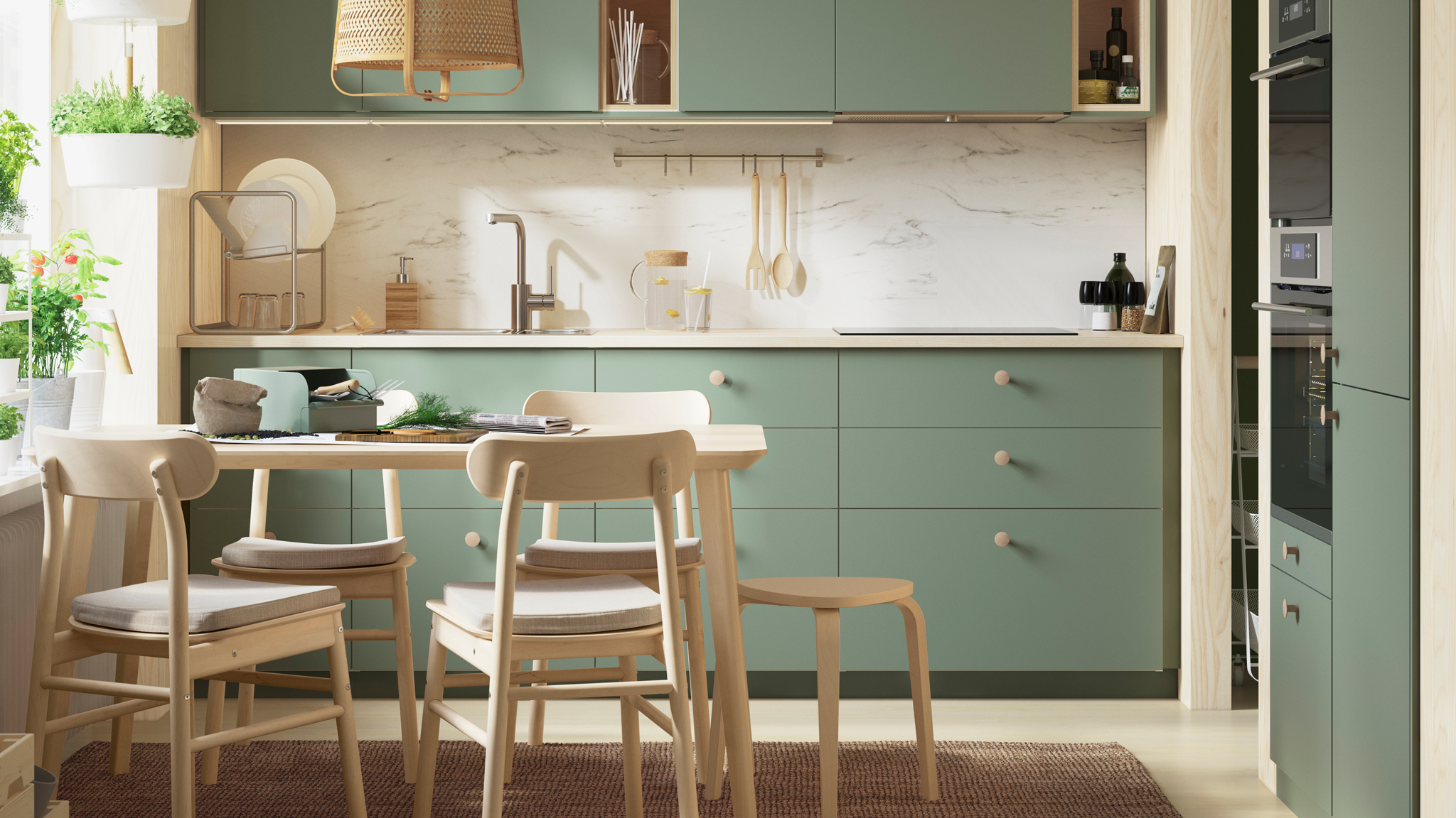 A harmonious grey-green BODARP kitchen - IKEA | IKEA Singapore