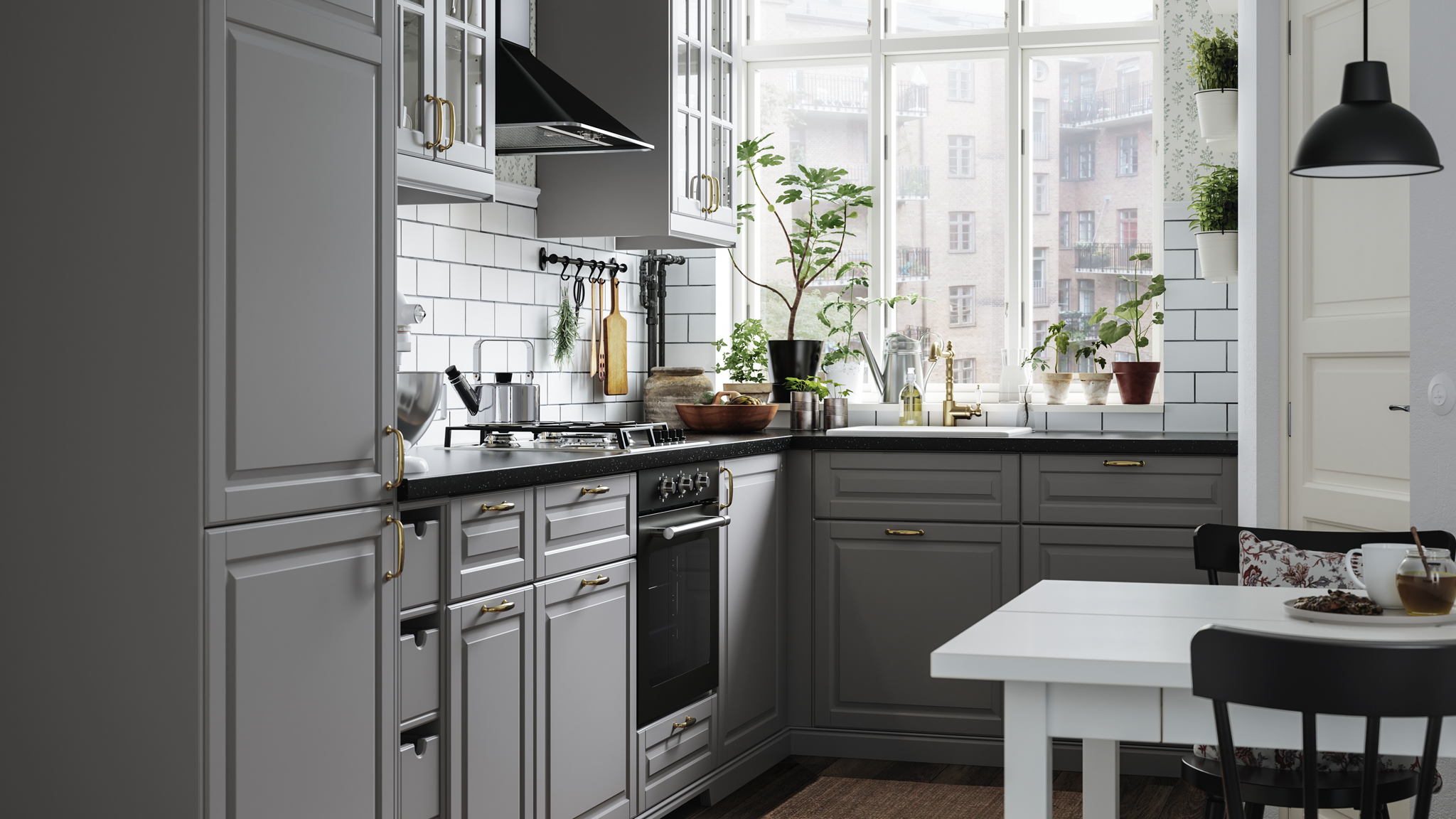 Trendy and traditional – BODBYN grey kitchen - IKEA