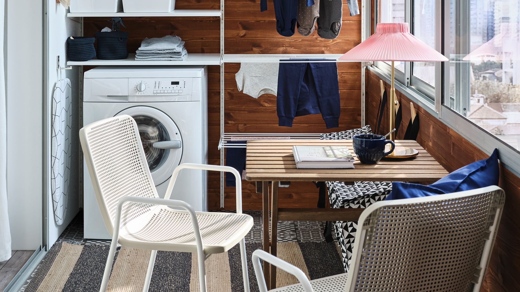 A small laundry space on a balcony - IKEA