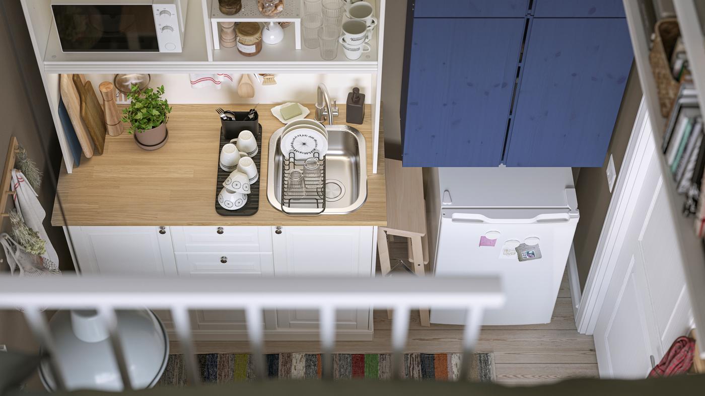 Mini kitchen in a cupboard ikea store