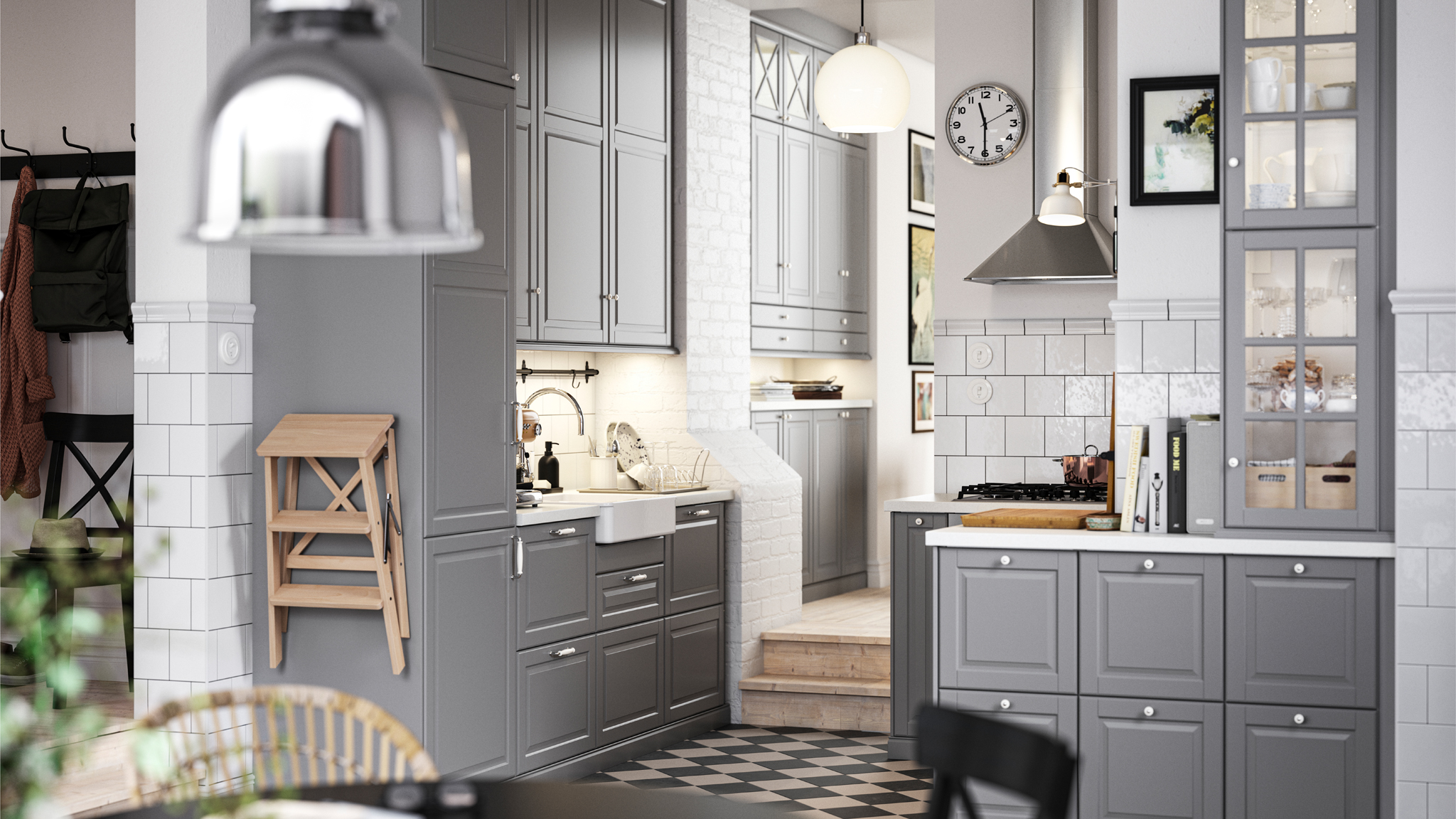 The traditional touch with grey BODBYN kitchen fronts - IKEA | IKEA Singapore