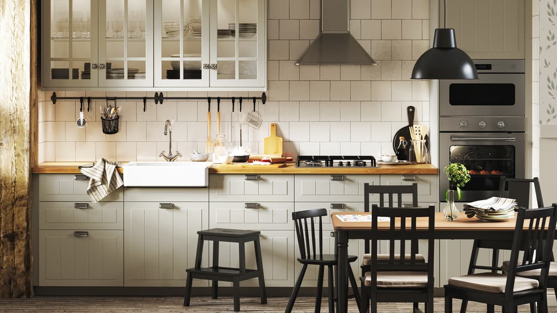 Warm and crafted – STENSUND beige kitchen - IKEA