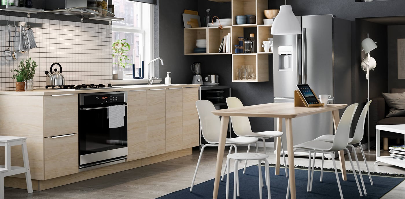 Light Ash Kitchen Cabinets - ASKERSUND Series - IKEA