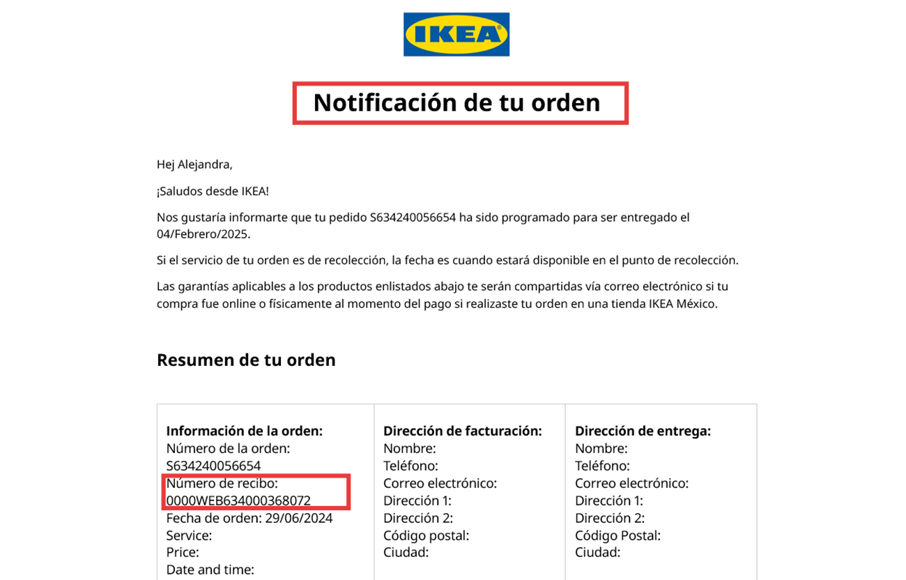 Invoice your purchase | IKEA México - IKEA