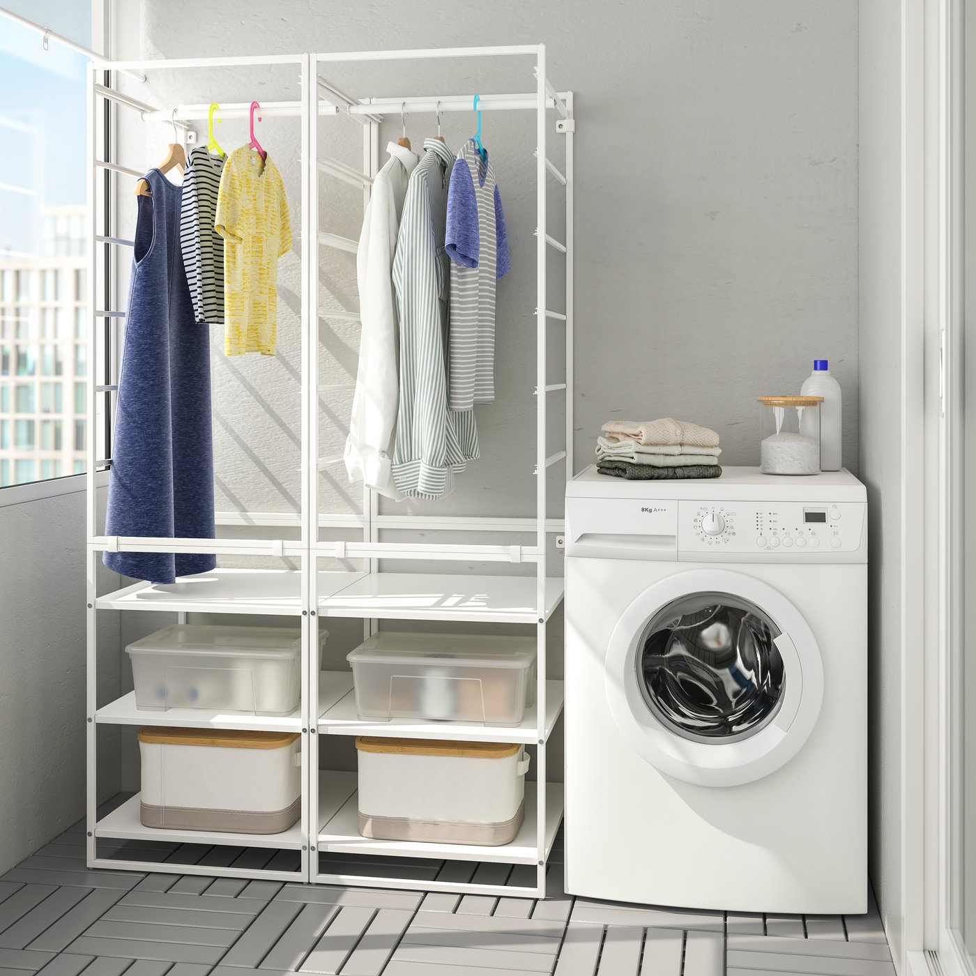 Complete laundry set-up for washing, drying & storage - IKEA