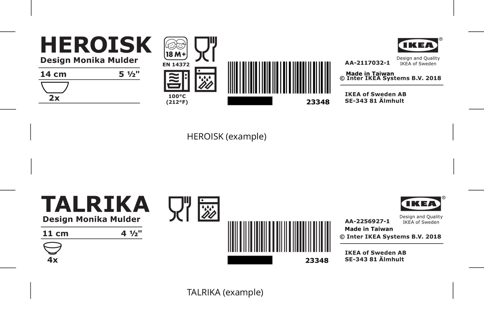 IKEA recalls HEROISK and TALRIKA Bowls, Plates, Mugs. - IKEA