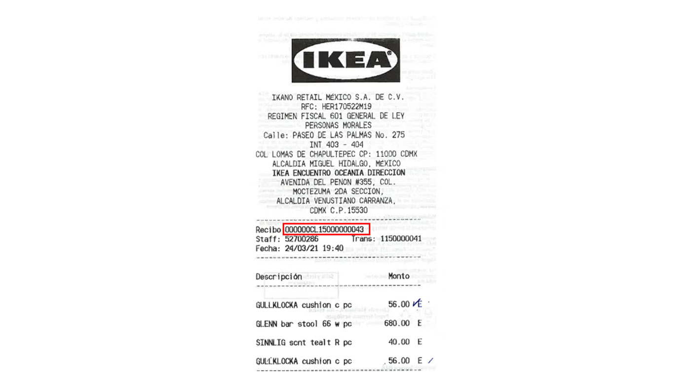 Invoice your purchase | IKEA México - IKEA