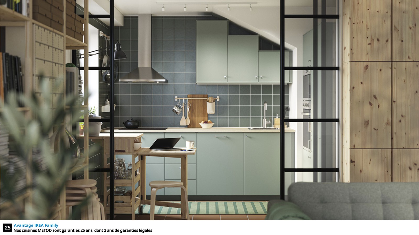 Cuisines METOD finition NICKEBO gris vert - IKEA