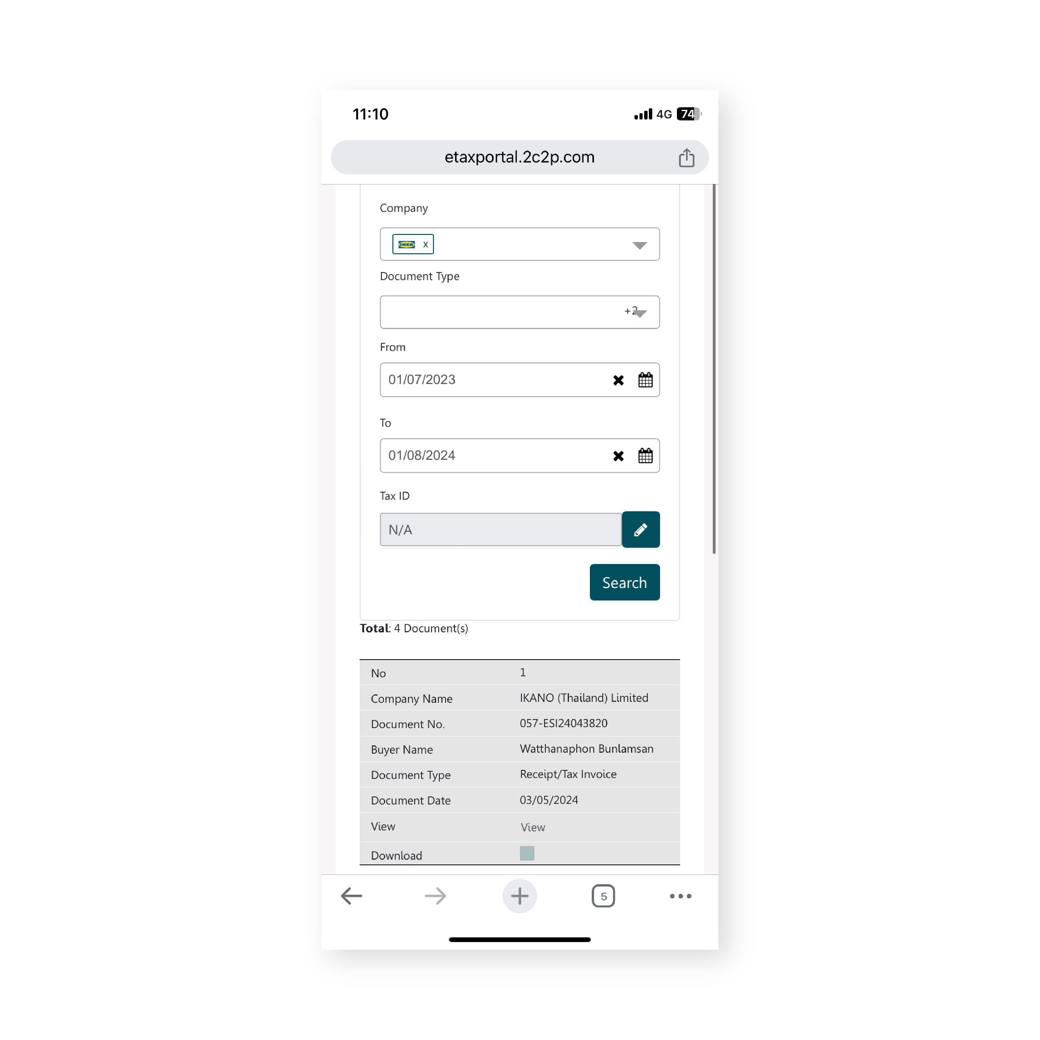 Request or make changes to your e-Tax - IKEA
