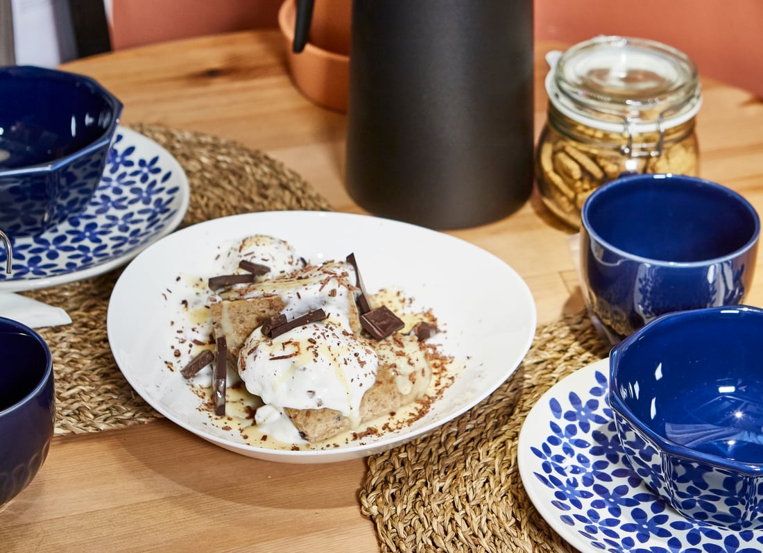 Panettone pudding with chocolate and vanilla - IKEA Spain