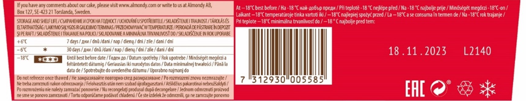Společnost Almondy stahuje šarži mandlového dortu - IKEA