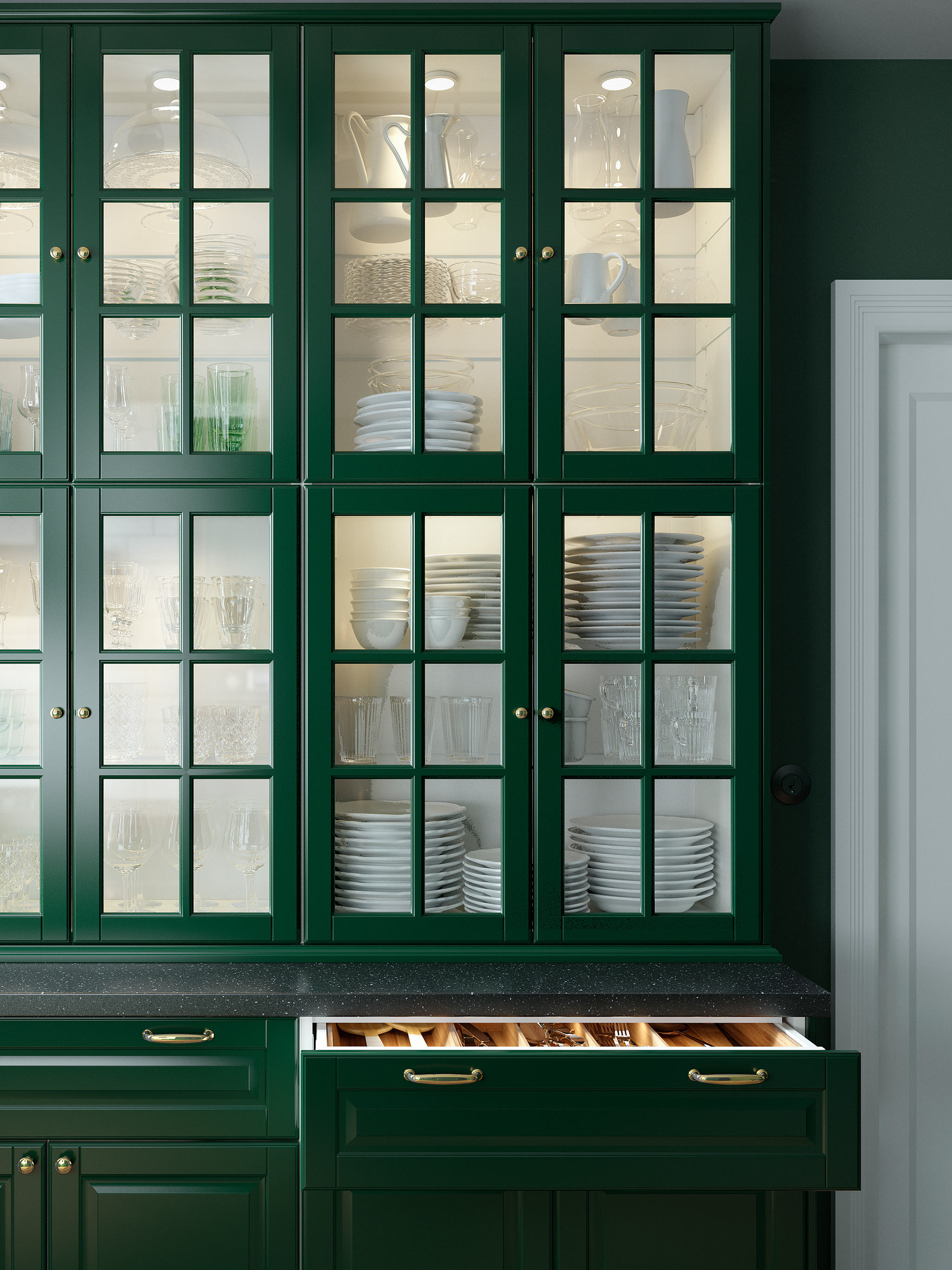 Refresh with BODBYN dark-green kitchen doors - IKEA