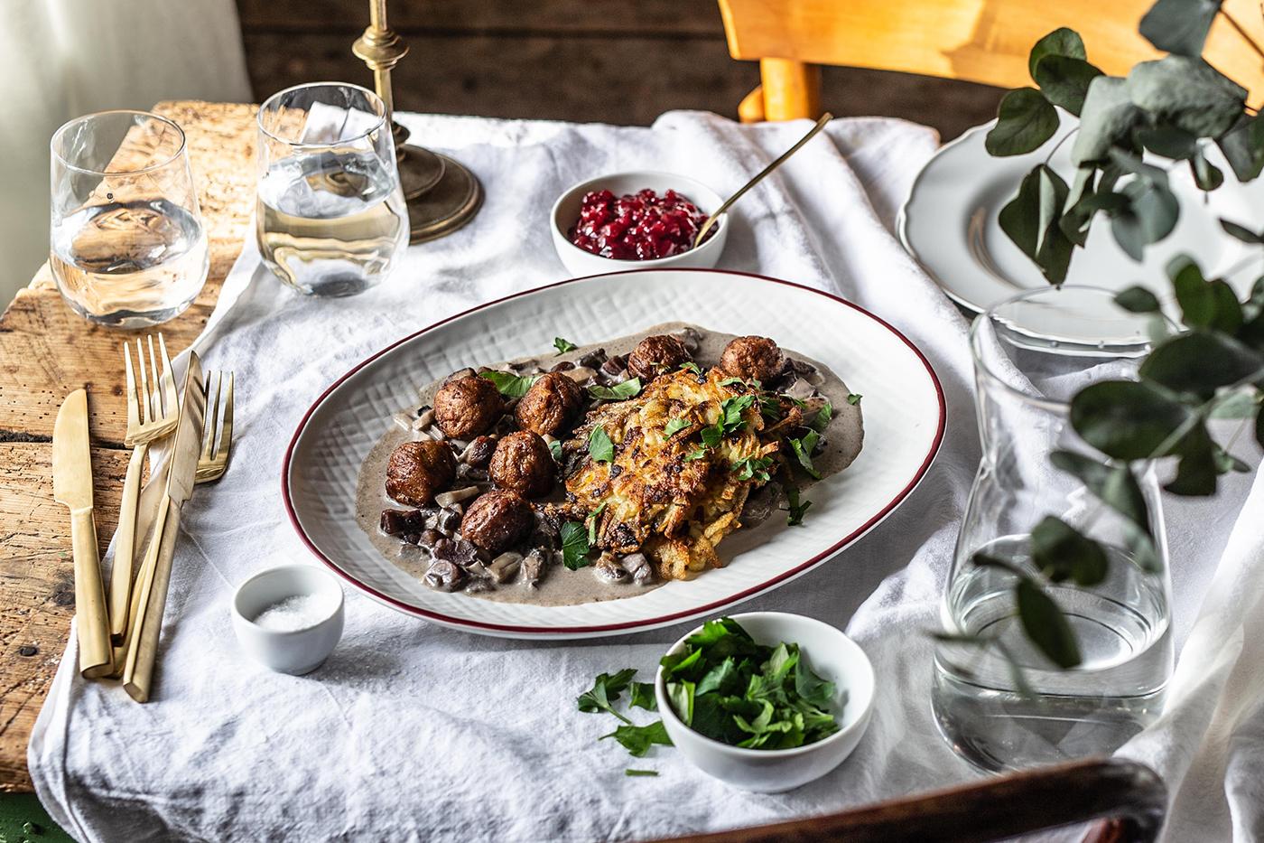 Rezept: PLANTBULLAR mit Pilz-Maronen-Ragout - IKEA Deutschland