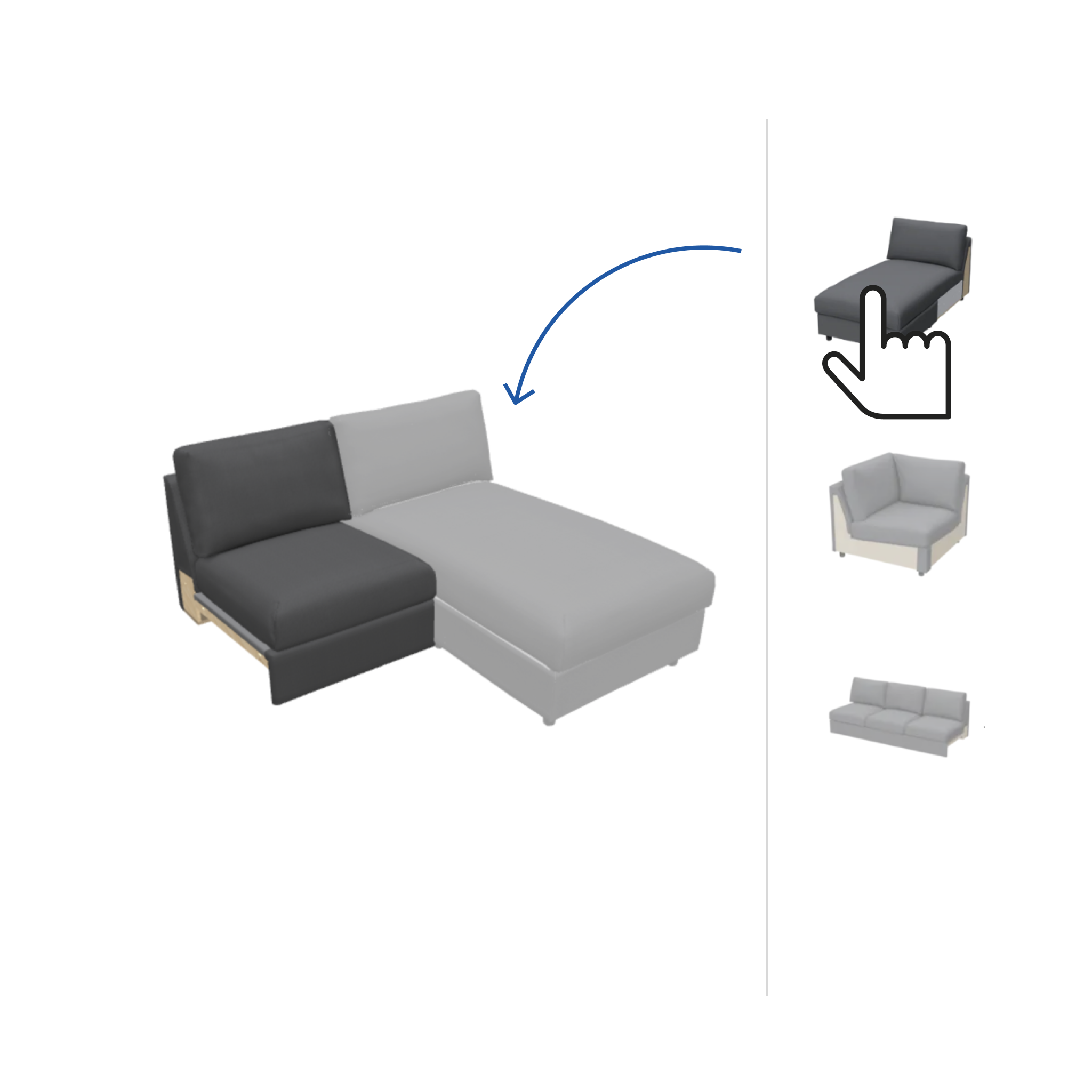 VIMLE Modulsofa zum Kombinieren - IKEA Deutschland