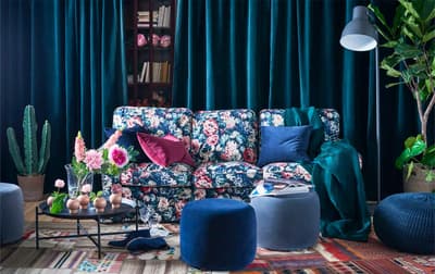Turn a living room into a dramatic scene - IKEA