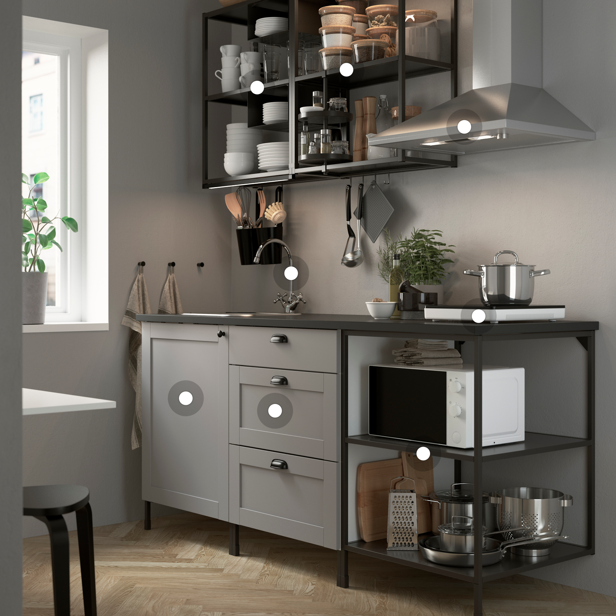 ENHET Wall cabinet, white, 30x12x15" - IKEA