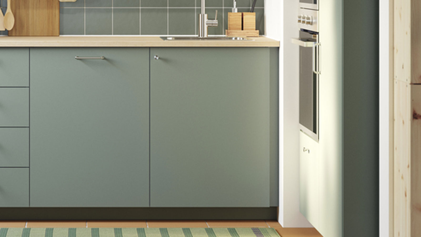 Cuisines METOD finition NICKEBO gris vert - IKEA