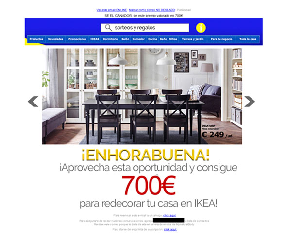 Fake promotions - IKEA Spain