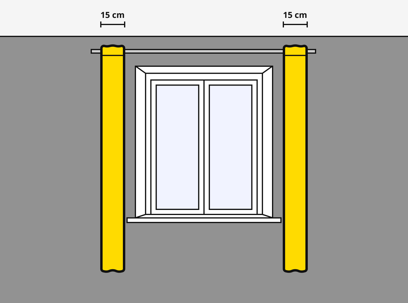 Measure the window for curtain rails, rods or blinds - IKEA