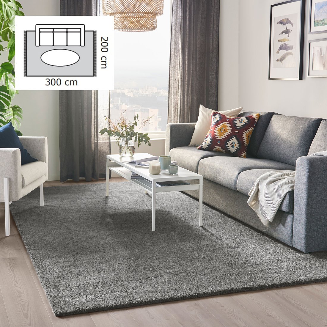 Mattguide - Välj rätt storlek och placering på mattan - IKEA