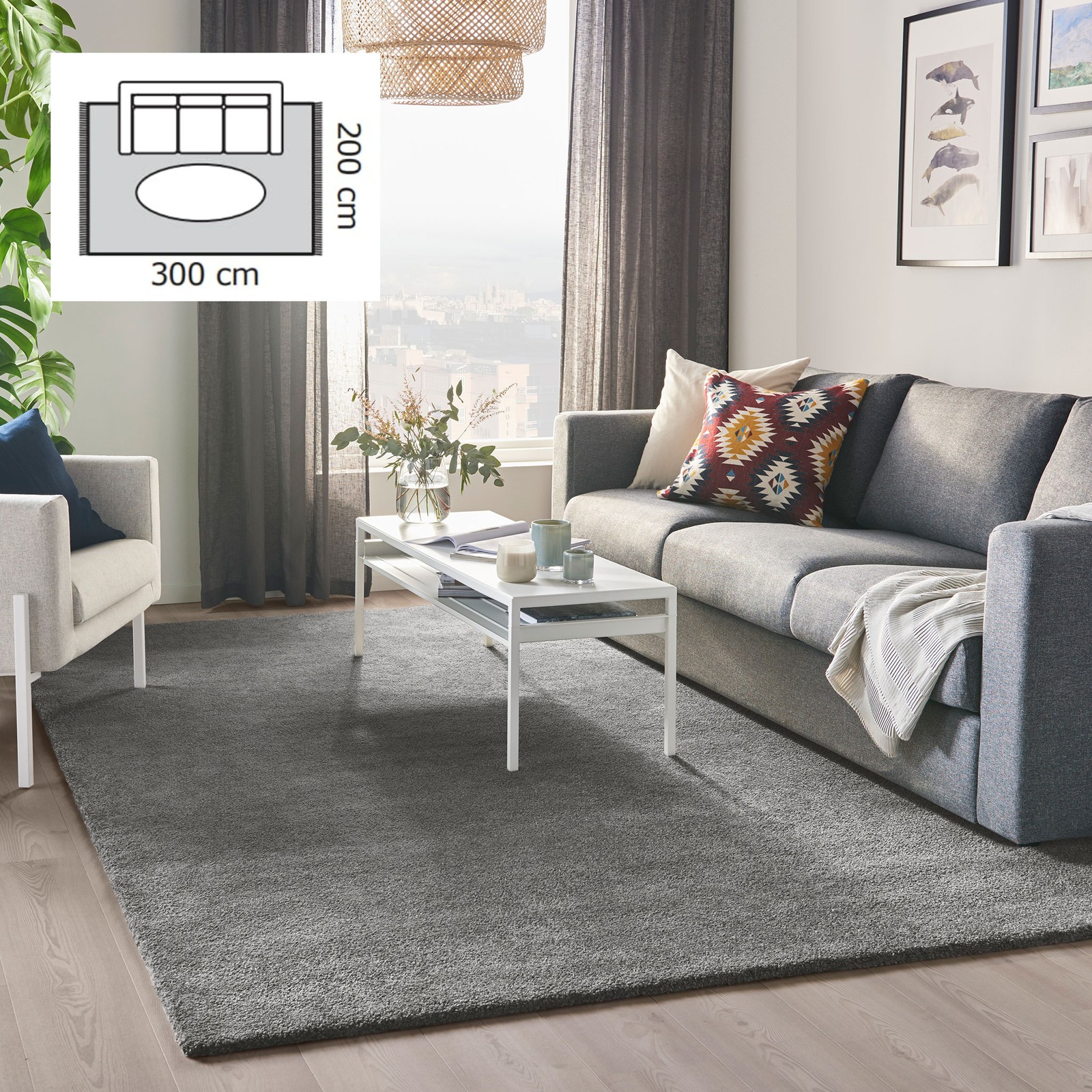 Velg riktig størrelse og plassering på teppet - IKEA