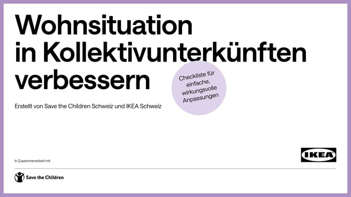 IKEA Schweiz und Save the Children - Checkliste - IKEA Schweiz