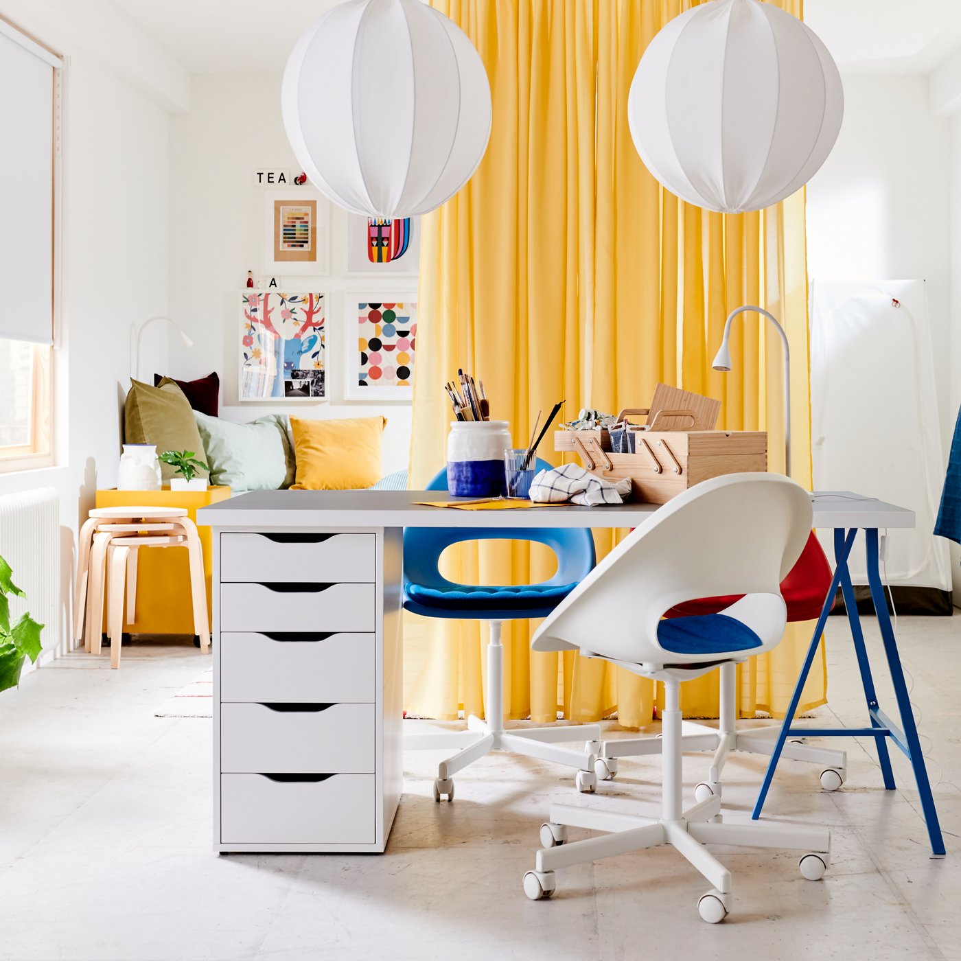 A creative workspace with room for rest - IKEA
