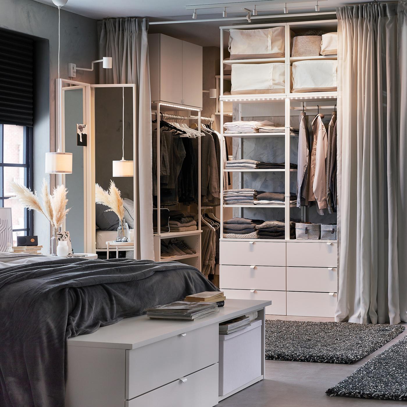 Malá a dokonale vyvážená ložnice - IKEA