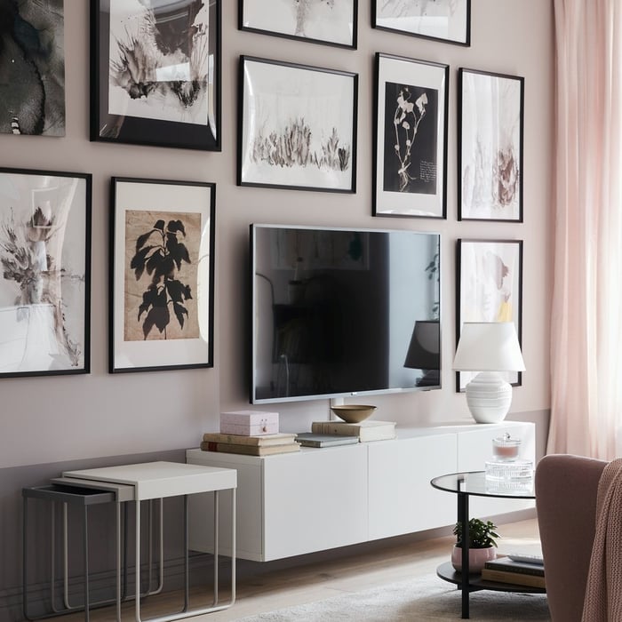 Ściana telewizyjna w salonie – pomysły na aranżacje - IKEA