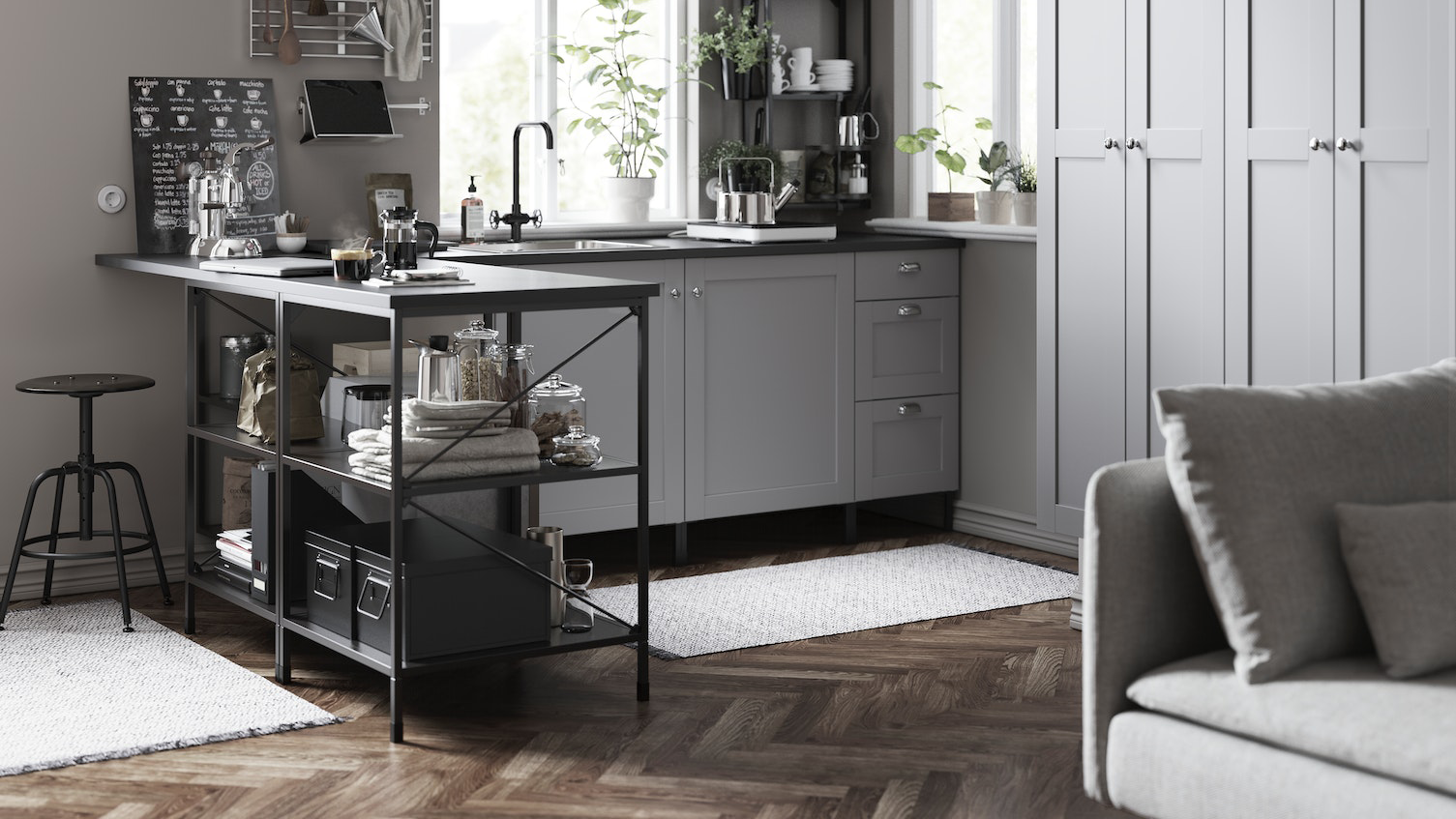 Explore the ENHET Kitchen System with Open-Storage Frames - IKEA