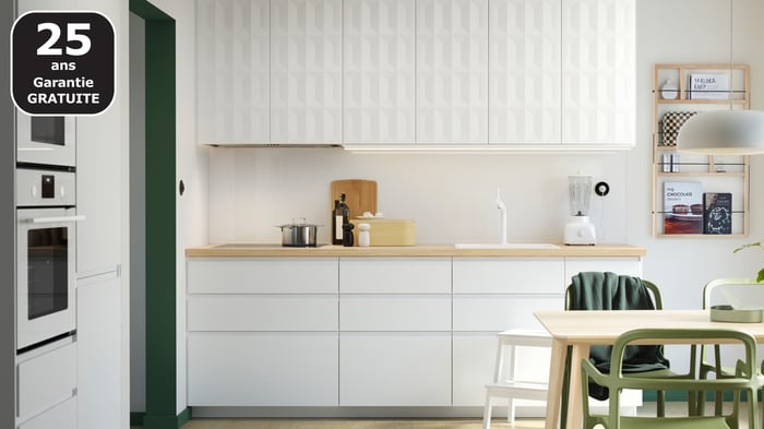 Cuisines METOD finition VOXTORP blanc mat - IKEA