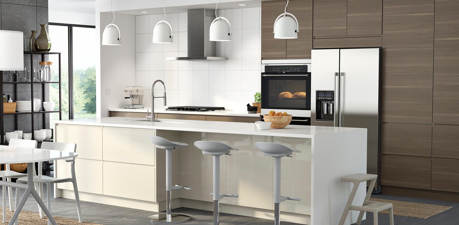 Walnut Kitchen Cabinets – VOXTORP Series - IKEA