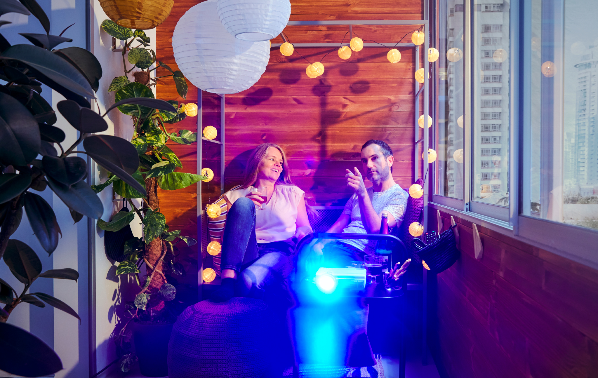 Arrange a spontaneous cinema night on your balcony - IKEA