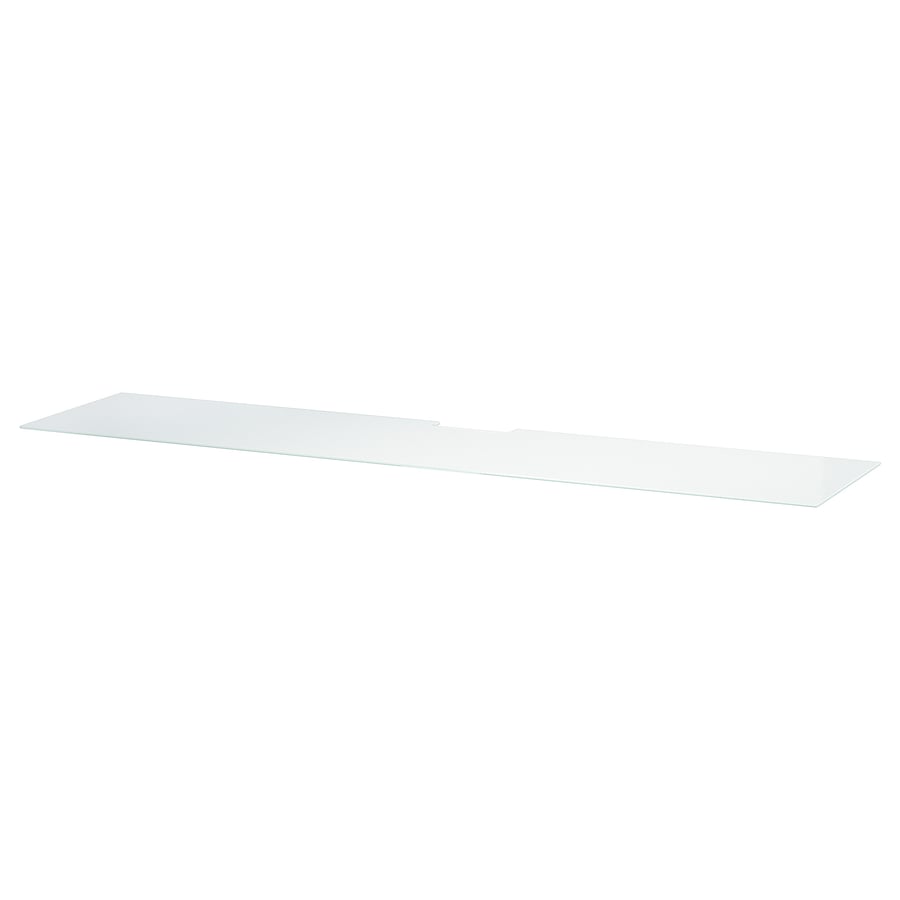 BESTÅ top panel for TV, glass white/light green, 180x40 cm (707/8x153/4 ...