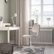 BLECKBERGET swivel chair, Klovsta white/orange-brown - IKEA