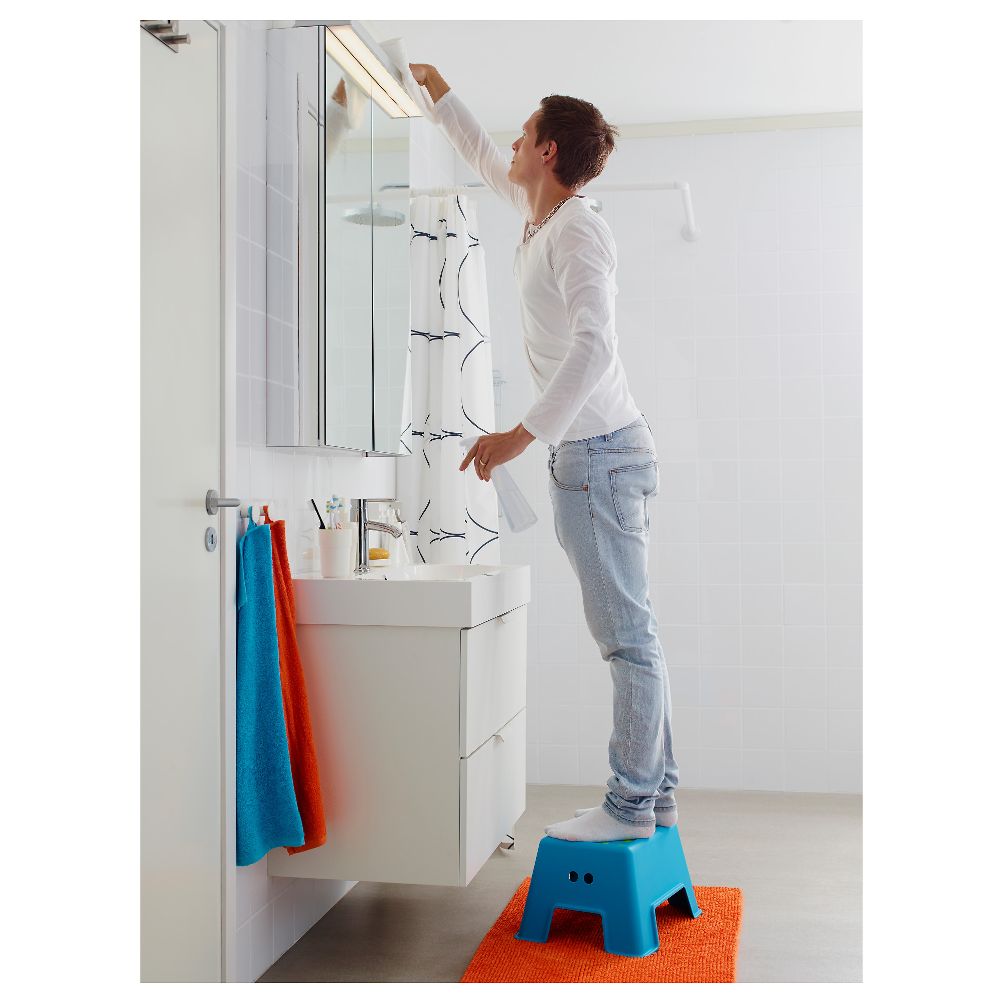 BOLMEN Step stool, blue - IKEA