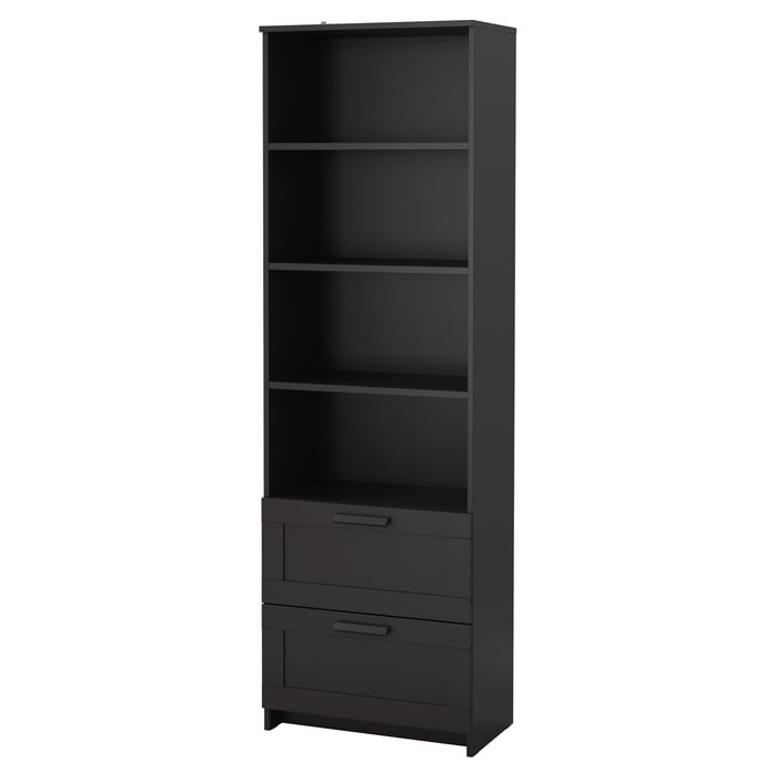 BRIMNES Bookcase, black, 60x190 cm - IKEA