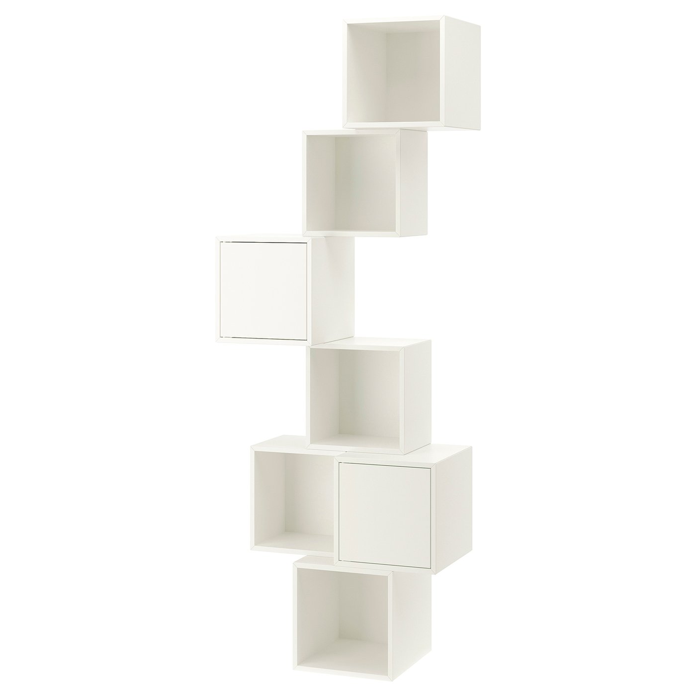 EKET wall-mounted cabinet combination, white, 80x35x210 cm (311/2x133 ...