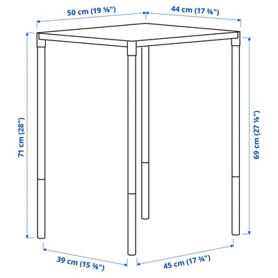FEJAN table, outdoor, grey, 50x44 cm (195/8x173/8") - IKEA