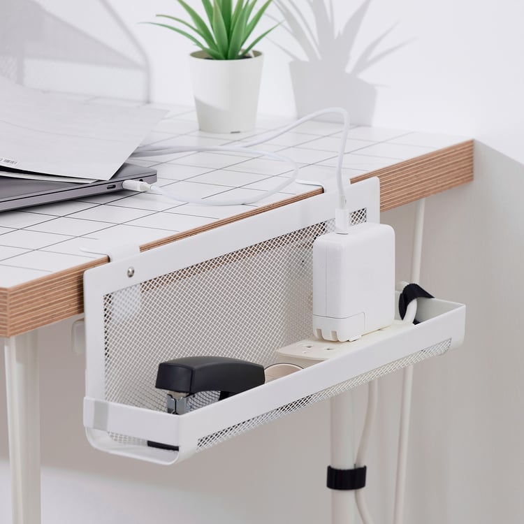 FÖRSÄSONG cable management tray, white, 38 cm (15") - IKEA