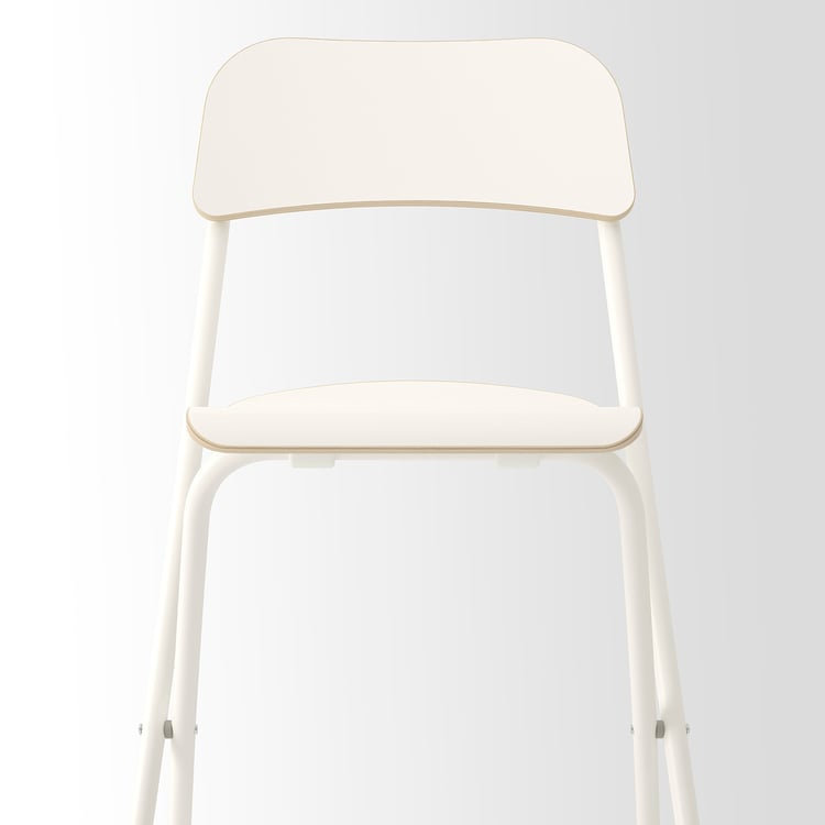 FRANKLIN bar stool with backrest, foldable, counter height white/white ...