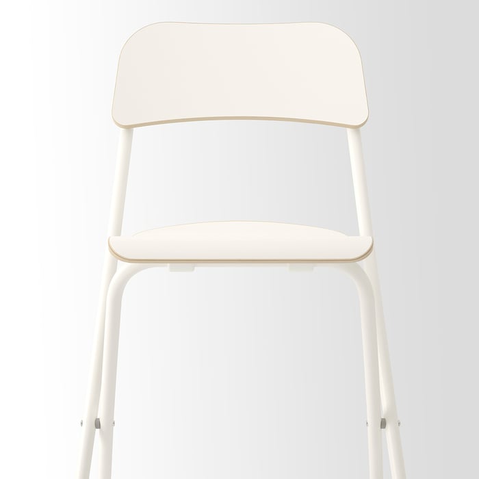 FRANKLIN bar stool with backrest, foldable, counter height white/white ...